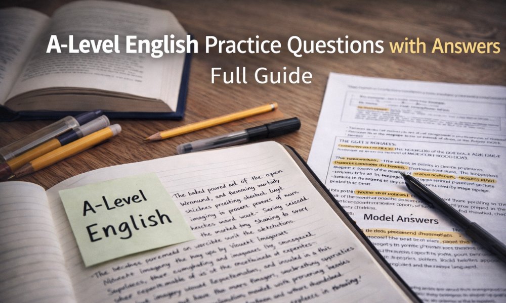 A-Level English Practice Questions with Answers (Full Guide)